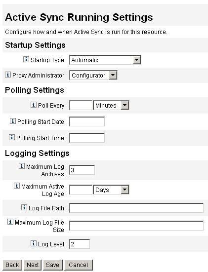 Appendix D Active Sync Wizard