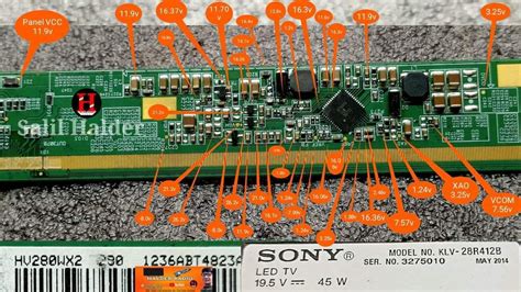 Electronic Board With Labeled Parts