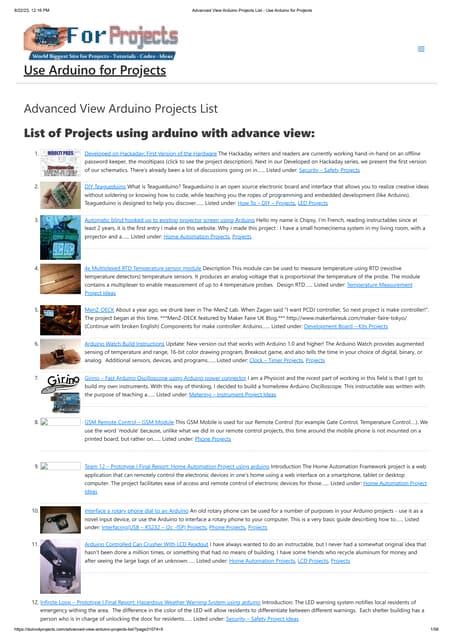 advanced view arduino projects list use arduino for projects 5 pdf