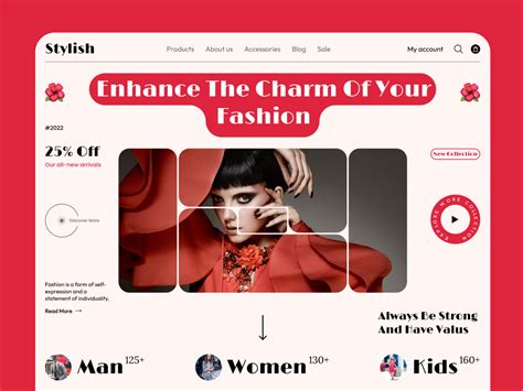 Fashion Website Header UI Design By Ahsan On Dribbble