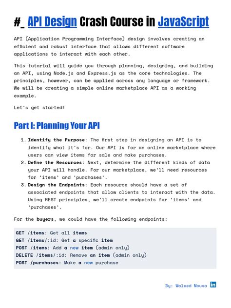 Api Design Crash Course In Javascript Download Free Pdf Software Engineering Systems