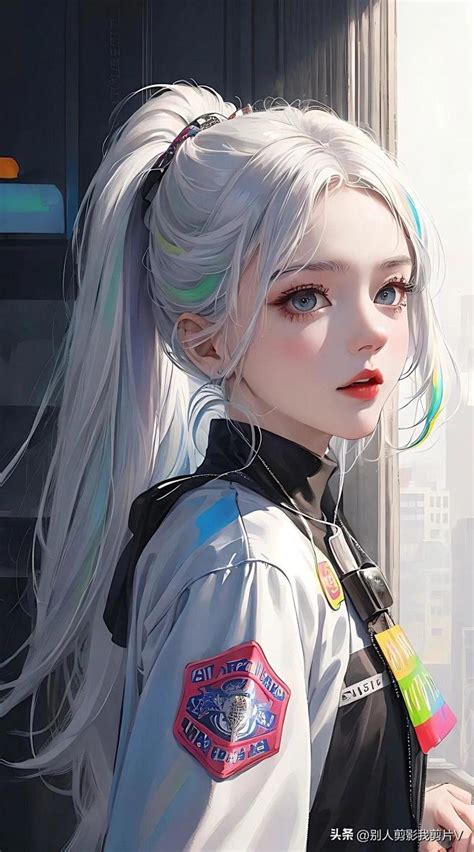 Ai绘画：酷酷的银色马尾女孩 今日头条