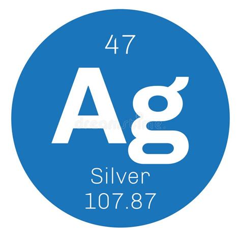 Plata Ag Tabla Periódica Del Elemento Químico Stock De Ilustración