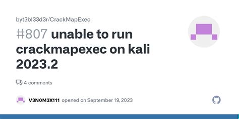 Unable To Run Crackmapexec On Kali Issue Byt Bl D R CrackMapExec GitHub