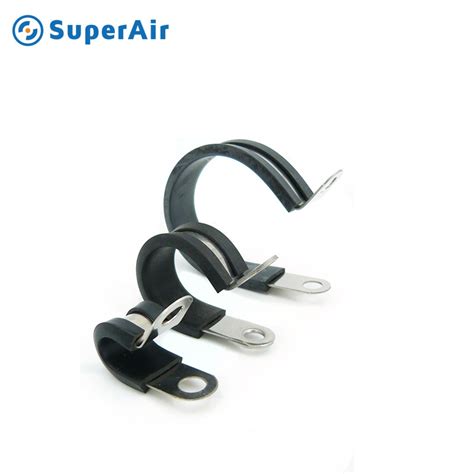 Stainless Steel Band Loop Strap Cushion Clamp Rubber Insulated Clamp