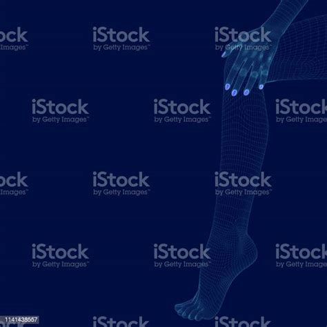 다각형 다리와 소녀의 손 어두운 배경에 여자의 와이어 프레임 다리 3d 벡터 일러스트 바둑판에 대한 스톡 벡터 아트 및 기타 이미지 바둑판 발 3차원 형태 Istock