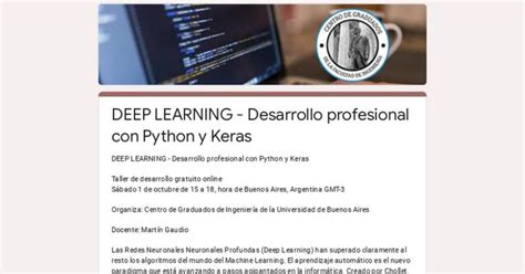 Emiliano Passarello en LinkedIn: DEEP LEARNING - Desarrollo profesional ...