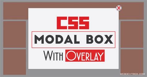 Css Modal Box With Overlay Html Css Jquery Modal