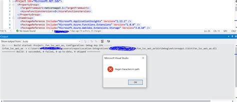 C Illegal Characters In Path Visual Studio 2019 Stack Overflow