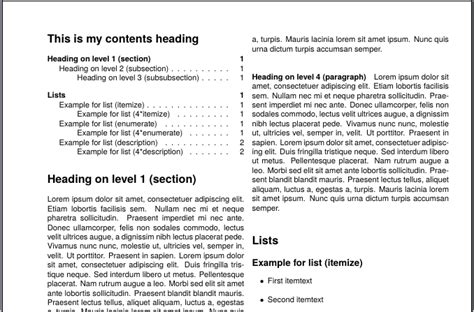Table Of Contents Font Used For Page Number And Removing Customising Contents Title TeX
