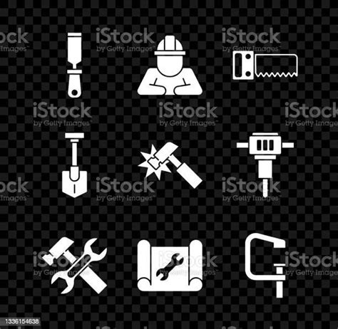 래스프 금속 파일 빌더 손 톱 해머 렌치 그래프 용지 클램프 나사 도구 삽 및 아이콘을 설정합니다 벡터 갈고리 발톱에 대한 스톡 벡터 아트 및 기타 이미지 Istock