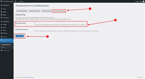 Enable Debug Mode Themeswitcher Pro