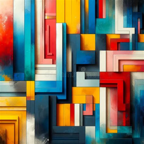 Colorful Geometric Patterns Create A Vibrant Abstract Design Inspired