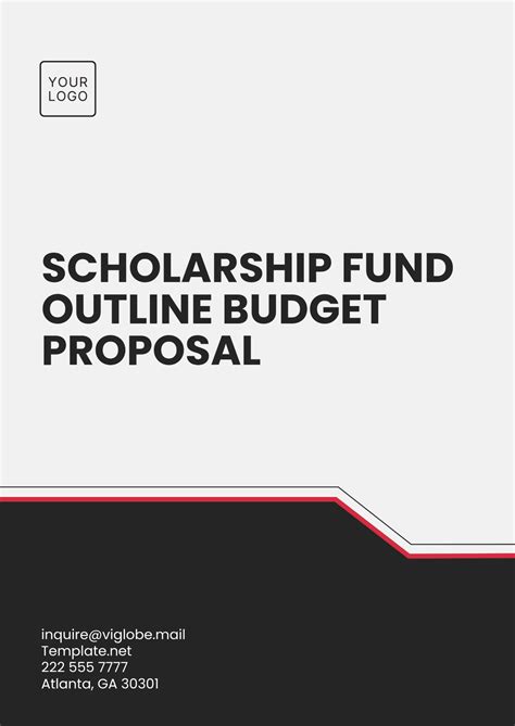 Free Scholarship Fund Outline Budget Proposal Template To Edit Online