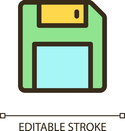 save pixel perfect rgb color ui icon floppy disk digital storage and