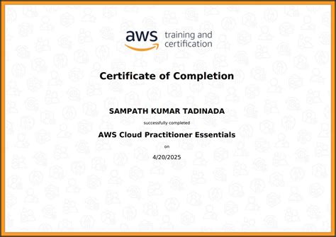 Aws Aws Cloudpractitioner Cloudtech Techjourney Certificationpath Sampath Kumar Tadinada
