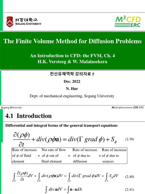 cfd강의자료5 ch4 pdf computational fluid dynamics process engineering