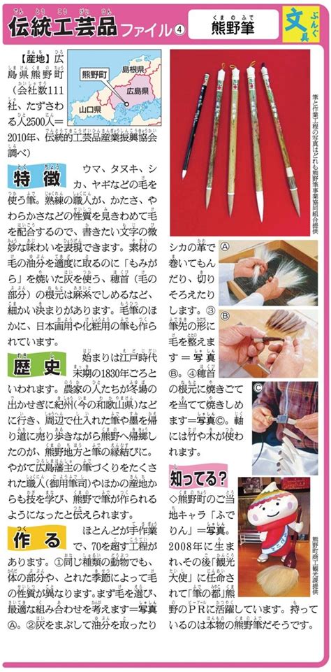 伝統工芸品ファイル「熊野筆」 ｜ 朝日小学生新聞 朝日中高生新聞