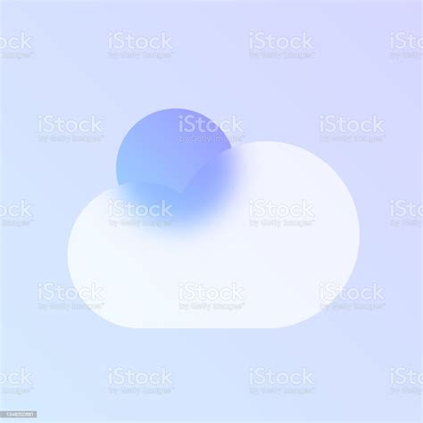 Cloud Glass Morphism Trendy Style Icon Cloud Color Vector Icon With