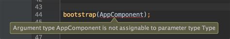 Javascript Angular Bootstrap Function Gives Error Argument Type Appcomponent Is Not