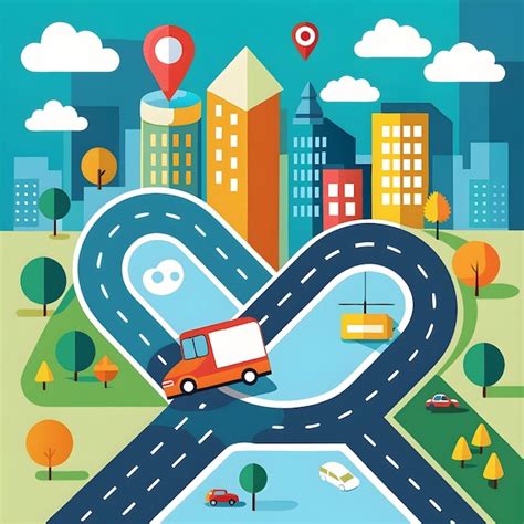 City Map Gps Navigation Vector Premium Ai Generated Image