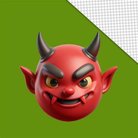 Premium Psd 3d Red Devil Face