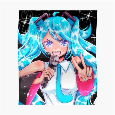 Hatsune Miku Poster For Sale By Nyansanarts Redbubble