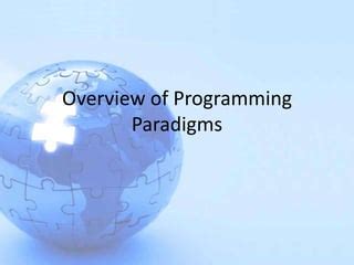 Overview Of Programming Paradigms PPTX