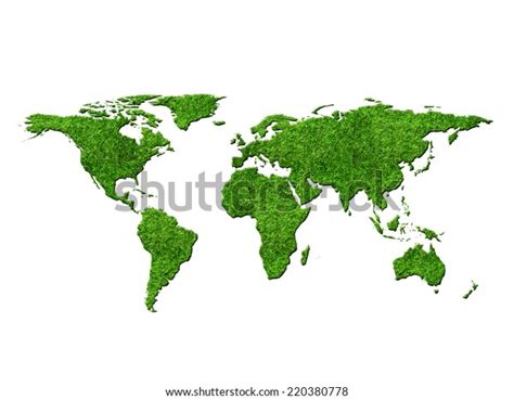World Map Grass Texture Isolated On Stock Photo 220380778 Shutterstock