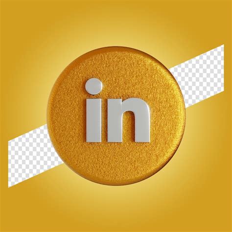 Linkedin 로고 응용 프로그램 3d 렌더링 그림 절연 프리미엄 Psd 파일