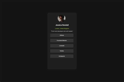 Frontend Mentor A Social Link Profile Page Using Html And Css Coding