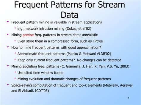 Ppt Frequent Pattern Mining For Data Streams Powerpoint Presentation Id 9272273