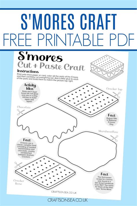 Smores Craft Printable Free Pdf Crafts On Sea Free Printable