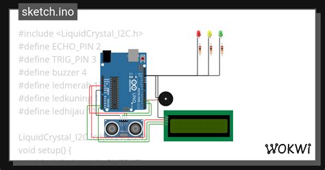 Pendeteksi Banjir Wokwi Esp32 Stm32 Arduino Simulator