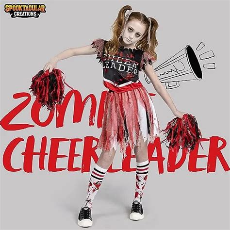 Zombie Cheerleader Costume For Girls Teen Girls Zombie Cheerleader