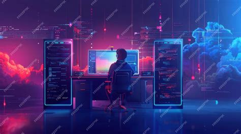 Cloud Engineer Monitoring Cloud Infrastructure Technology In The Cloud Computing Concept