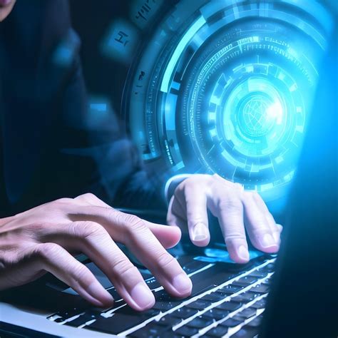 Premium Ai Image Cyberspace Hacker Typing On Keyboard And Trying