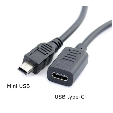 Type C Female Usb31 To 5pin Mini Usb Male Cable Shopee Malaysia