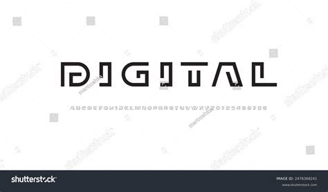 Modern Font Alphabet Segment Line Minimal Stock Vector Royalty Free 2476368241 Shutterstock