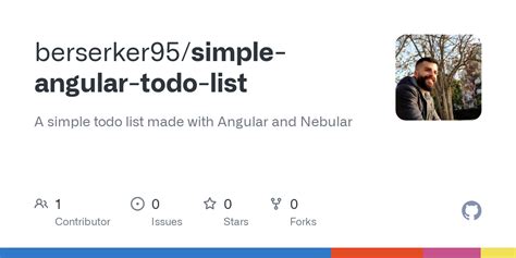 GitHub Berserker Simple Angular Todo List A Simple Todo List Made With Angular And Nebular