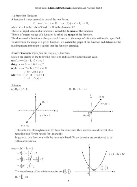 Igcse Additional Mathematics Examples And Practices Book 1 Openschoolbag