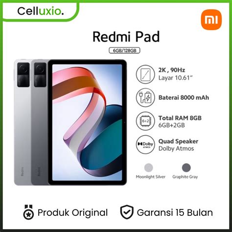Jual Xiaomi Redmi Pad GB GB Prosesor Helio G Layar K Hz MAh Quad Speaker Produk