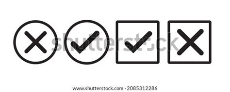 Icon Check Mark Checklist Illustrationtick X Stock Vector Royalty Free Shutterstock
