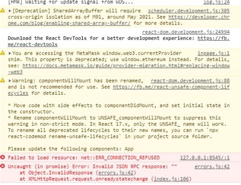 Reactjs Reactjs Not Connecting To Localhost Ganache On Ec2 Err