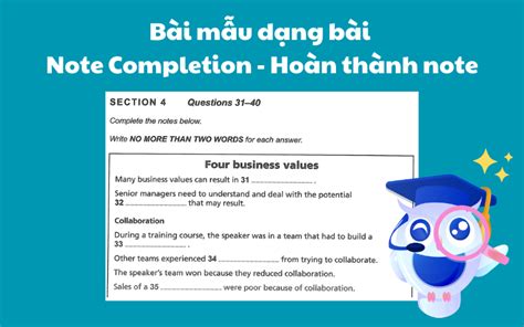 Note Completion IELTS Listening Hướng Dẫn Làm Bài Hiệu Quả