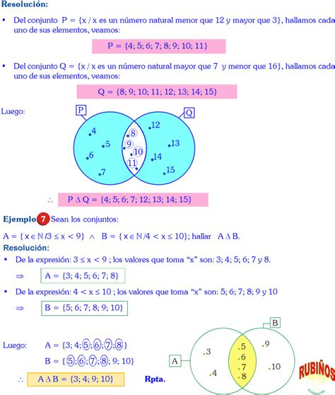 Diferencia SimÉtrica Ejemplos Y Ejercicios Resueltos De Conjuntos