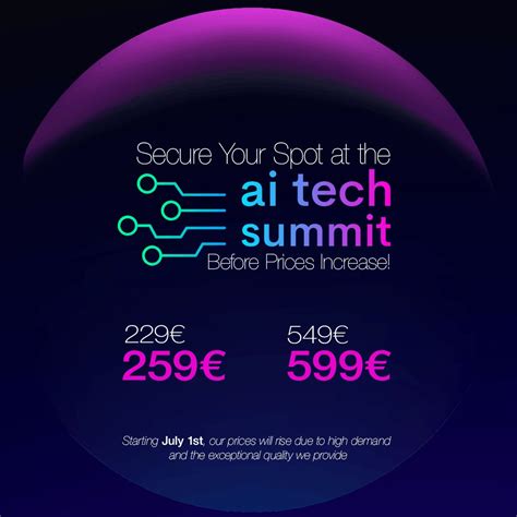 Ai Tech Summit On Linkedin Aitechsummit Earlybird Techevent Savethedate Innovation