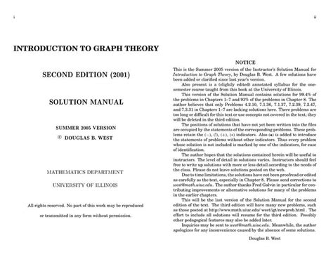Introduction To Graph Theory West 2e Solutions Math Books Graphing