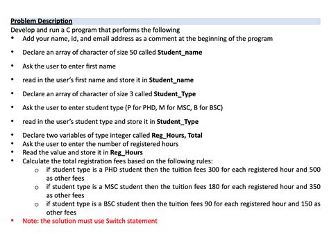 Solved Problem Description Develop And Run A C Program That Chegg
