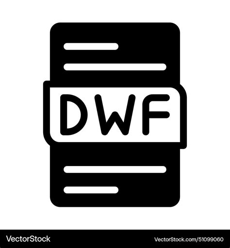 Dwf Format File Type Icons Document Extension Vector Image